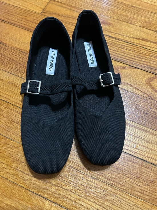 Steve Madden | Shoes | Steve Madden Richmond Black Knit Mary Jane ...
